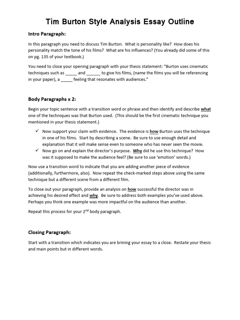 Style Analysis Essay | PDF | Essays | Paragraph