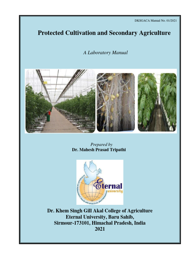 Protected Cultivation Manual for Students | PDF | Humidity | Porosity