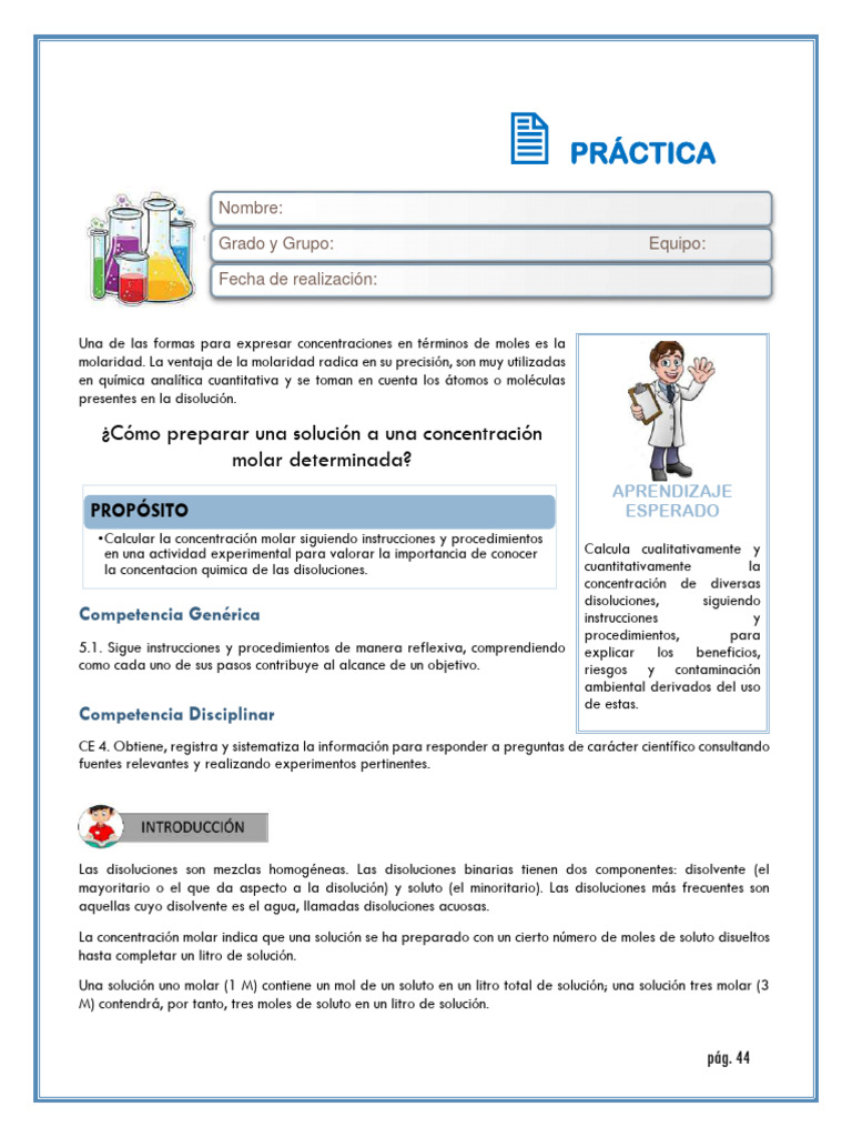 Practicas 3 Soluciones | PDF | Concentración | Química