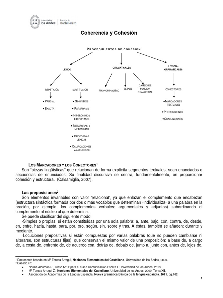Coherencia y Cohesión - Conectores Textuales (Actual) | PDF | Oración ...