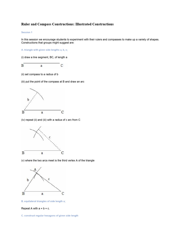 Ruler and Compass Constructions | PDF | Circle | Perpendicular