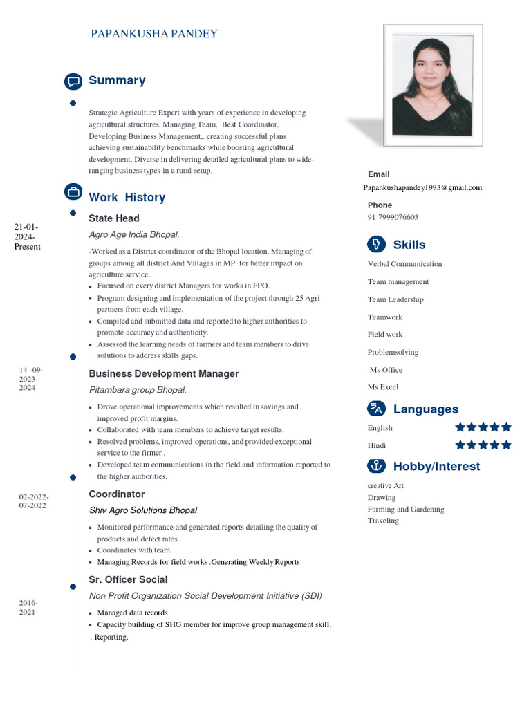 Papankusha Pandey15 CV | PDF | Career & Growth | Business