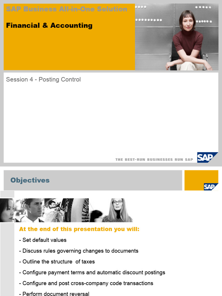 SAP Financial Posting Control Guide | PDF | Discounting | Credit Card