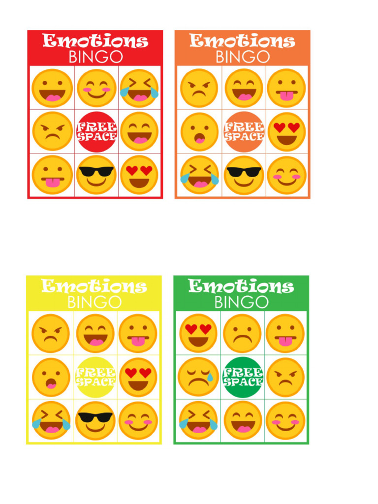 BINGO Emotions | PDF