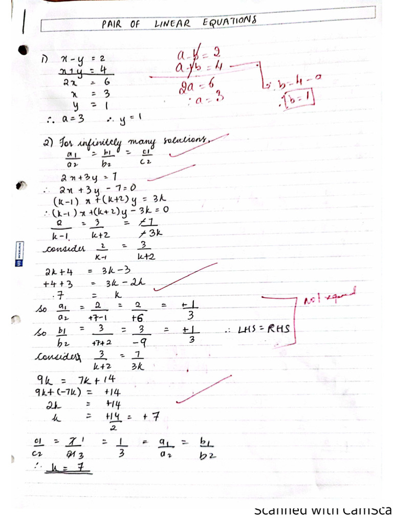 Linear Equations Ws Answer Key | PDF
