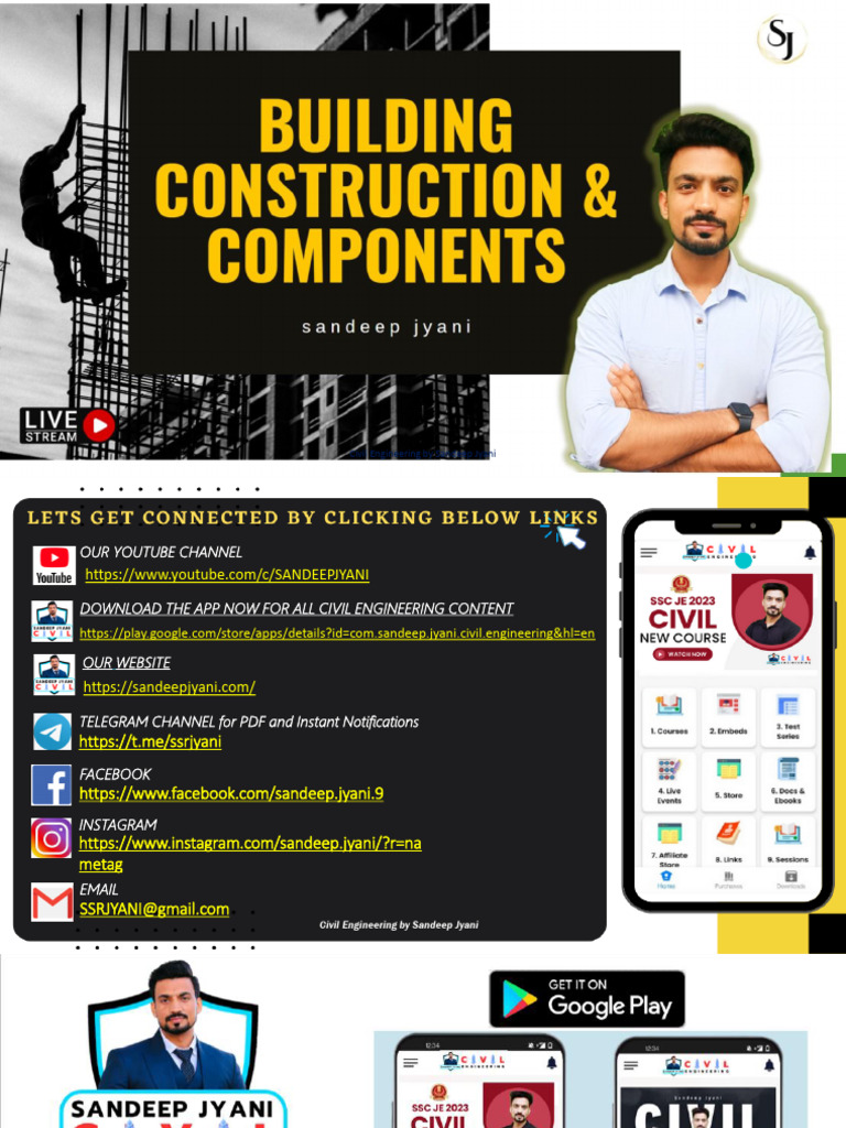 Building Construction by Sandeep Jyani SSC JE GATE IES Civil ...