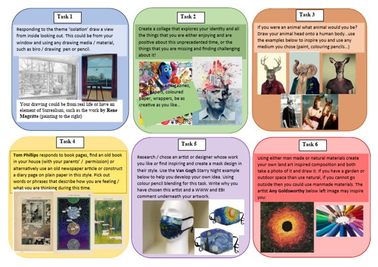 KS3 Tasks | PDF | Drawing | The Arts