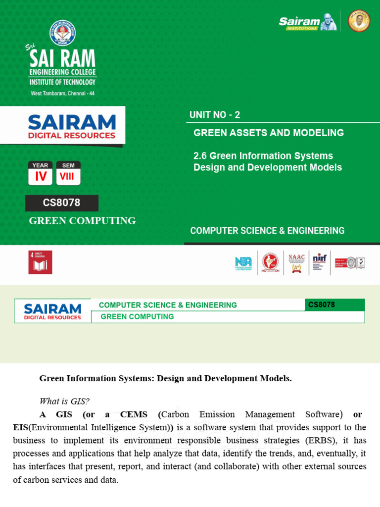 2.6 Green Information Systems Design and Development Models | PDF ...