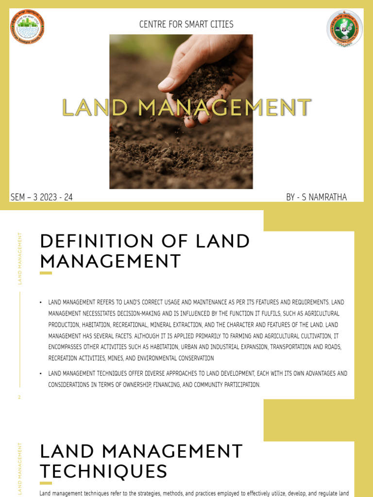 Land Management Techniques Explained | PDF | Cooperative | Ownership