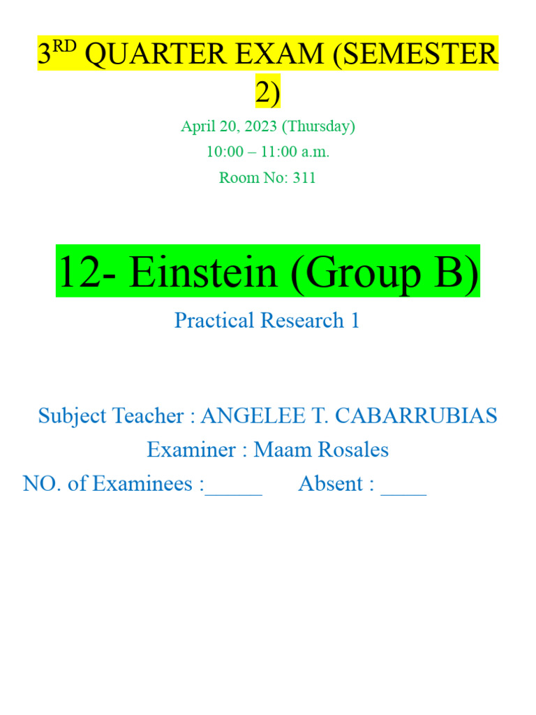Exam Cover | PDF