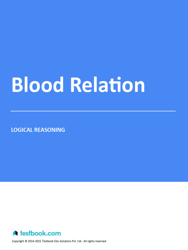 Blood Relation [Level 2] - Study Notes | PDF | Reason | Logic