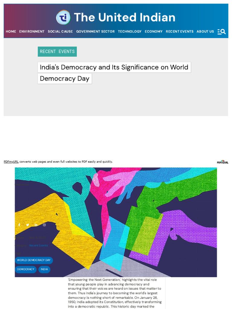 Democracy Day in India | PDF | Democracy | Political Ideologies