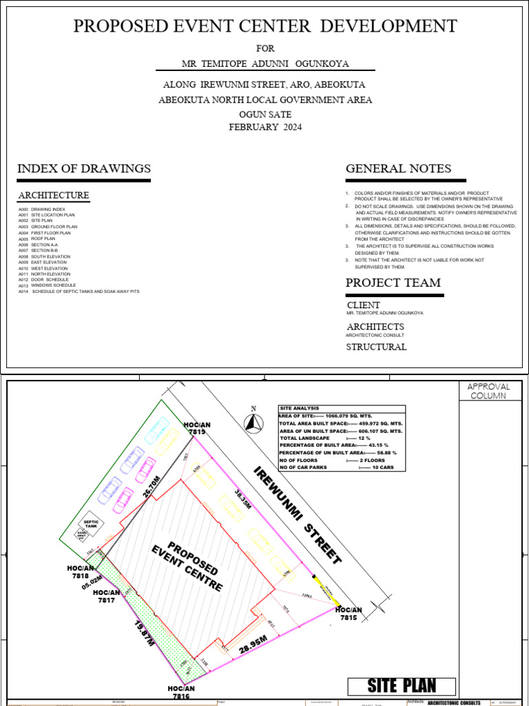 Proposed Event Center Development Plans | PDF | Architectural Design ...
