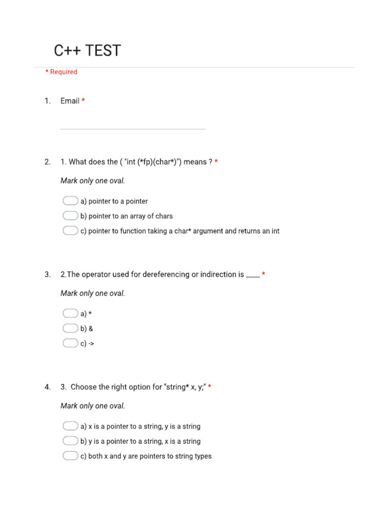 C Test 3 Pdf