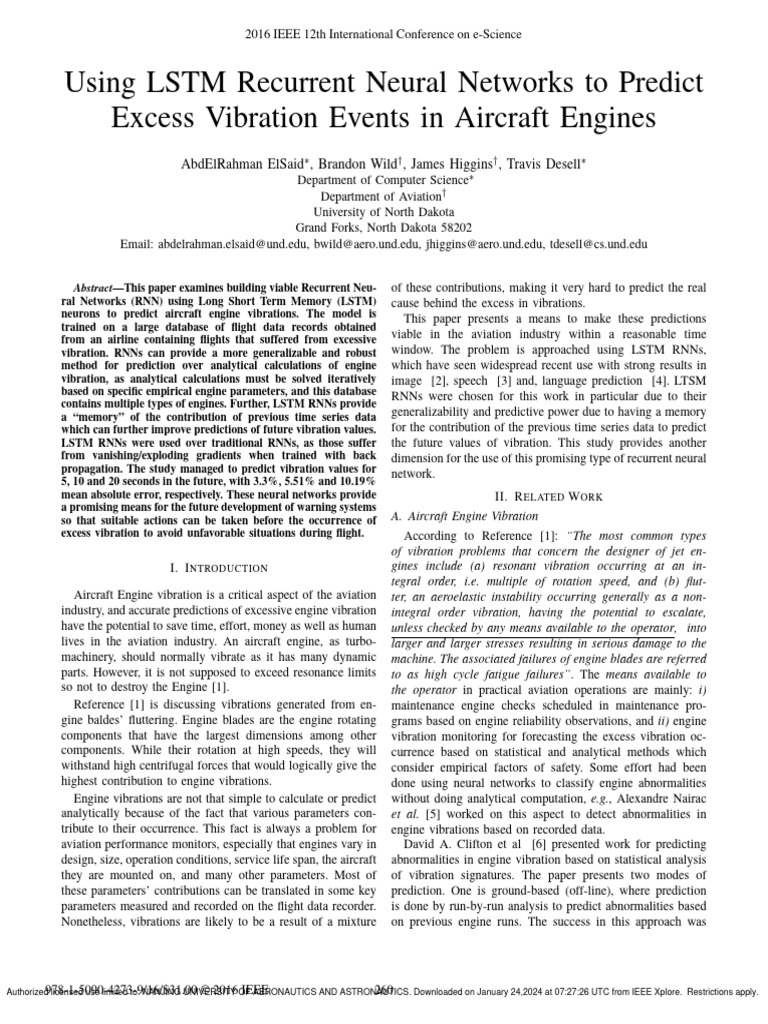 Using LSTM Recurrent Neural Networks To Predict Excess Vibration Events ... Using LSTM Recurrent Neural Networks To Predict Excess Vibration Events ...