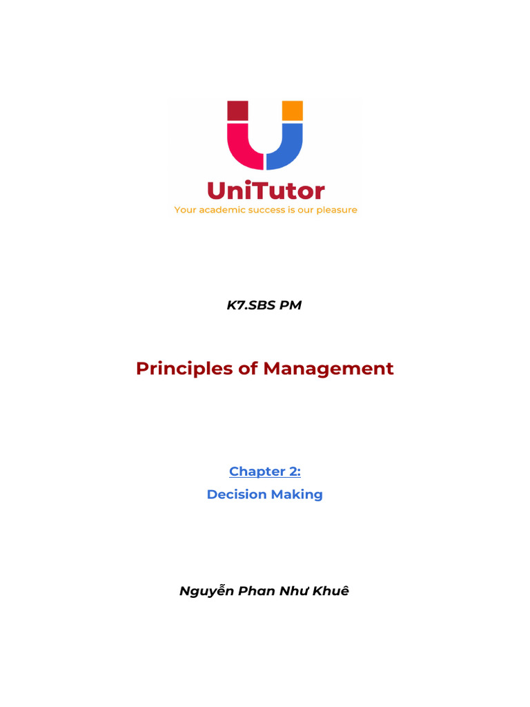 Chapter 2 - Decision Making | PDF