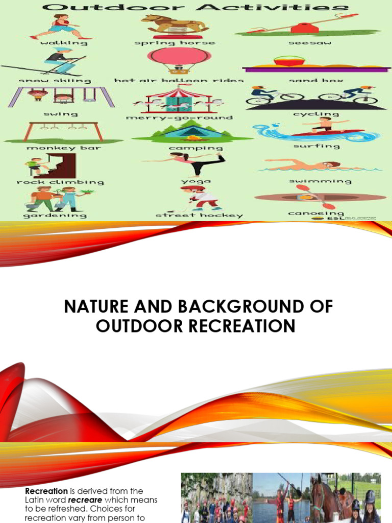 Week 001 Nature and Background of Outdoor Recreation PPT | PDF ...