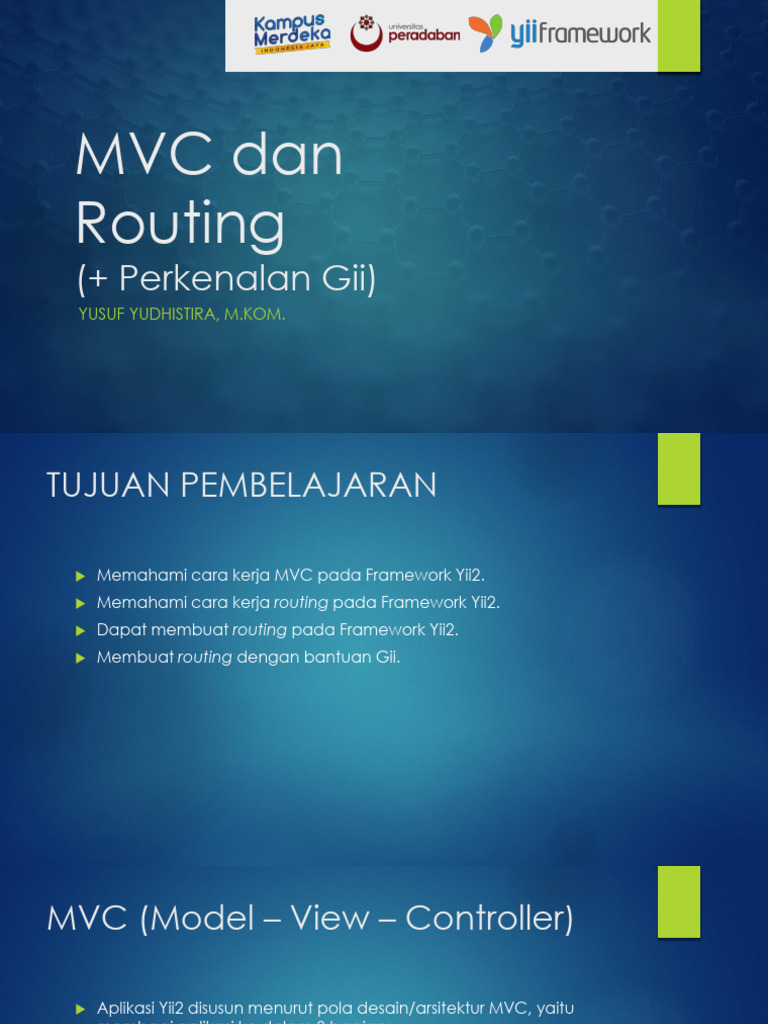 S06 - MVC Dan Routing (+ Gii) | PDF