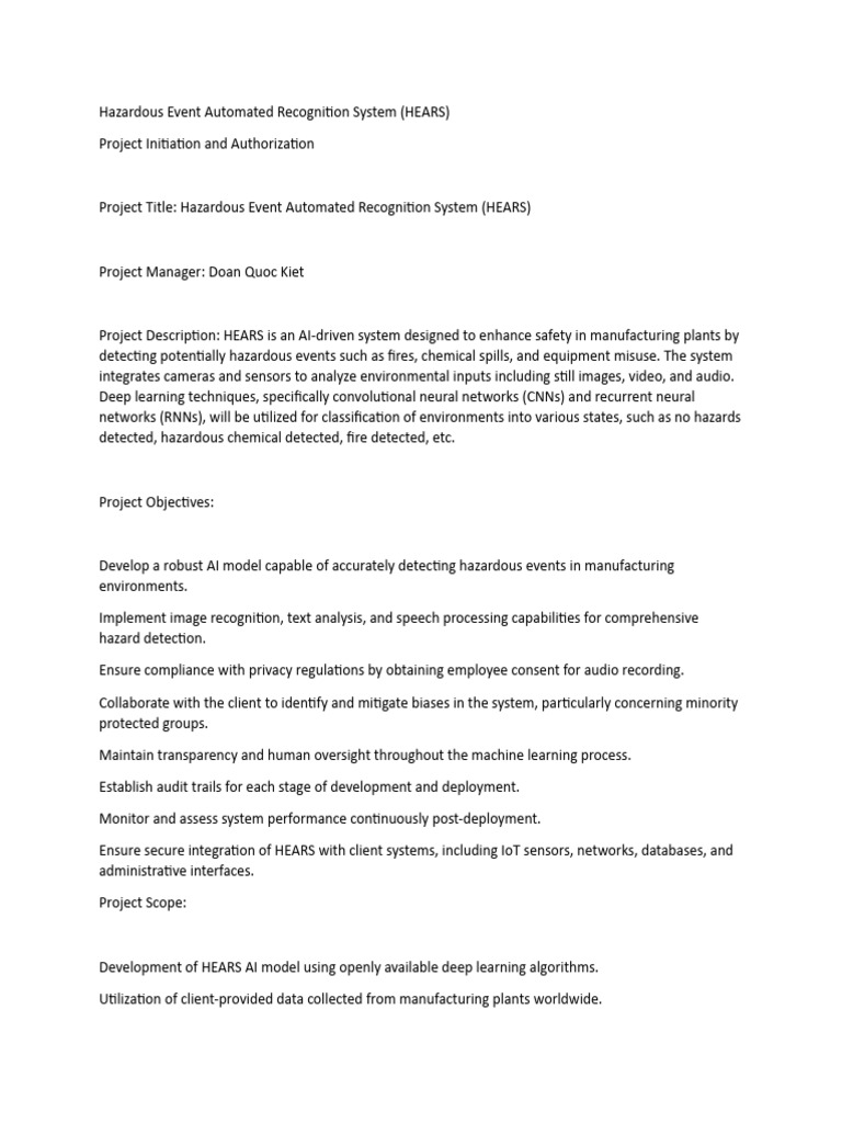 Hazardous Event Automated Recognition System | Download Free PDF | Artificial Intelligence ...