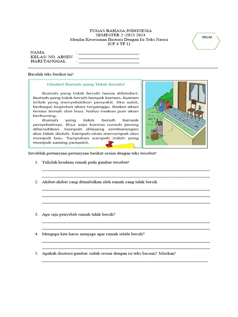 LKPD CP 4 TP 1 Kesesuaian Isi Teks Dan Ilustrasi | PDF