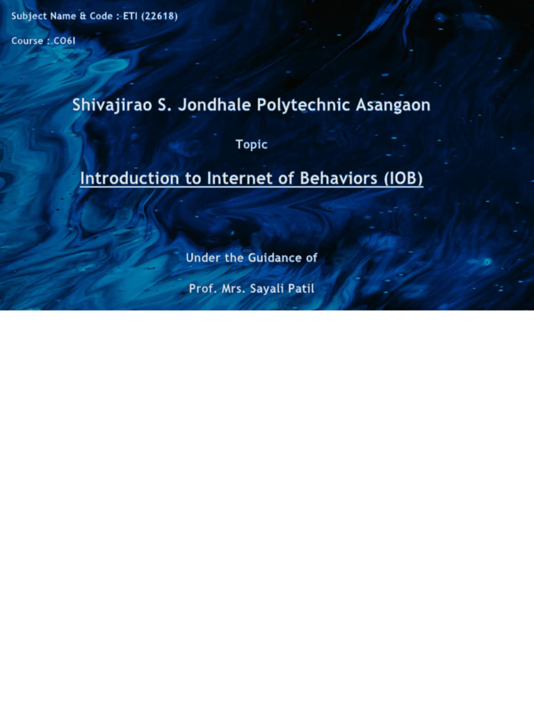 ETI PPT-1 | PDF | Internet Of Things | Computer Security