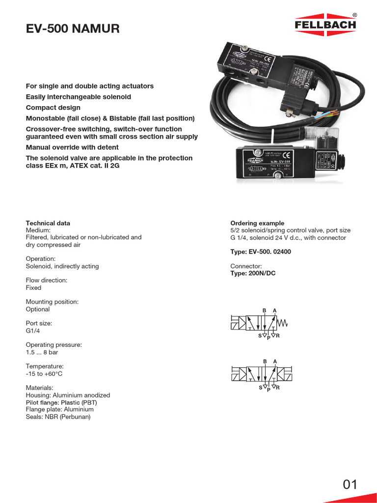 Fellbach EV-500 Namur New | PDF | Valve | Alternating Current