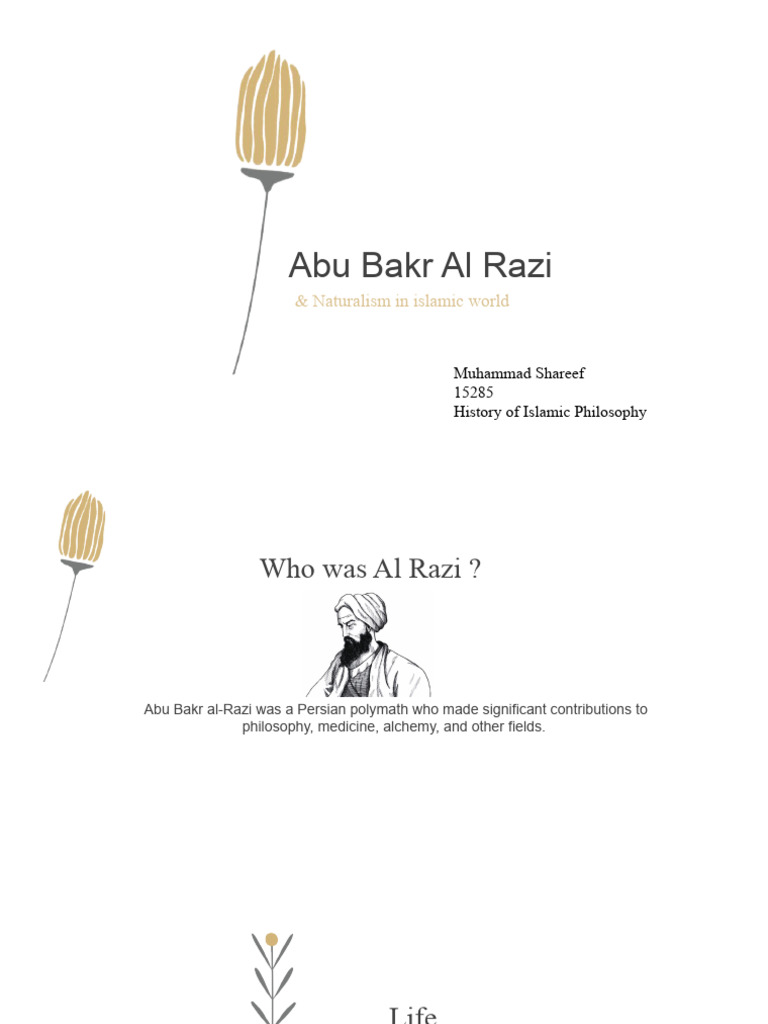 Abu Bakr Al Razi | PDF | Naturalism (Philosophy) | Reason