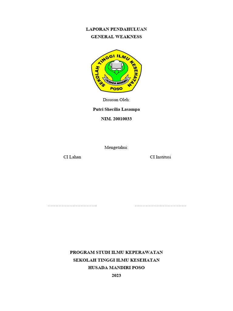 Pemahaman tentang General Weakness | PDF
