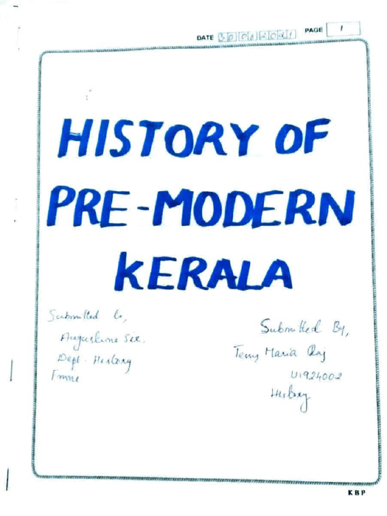 History of Pre-Modern Kerala | PDF