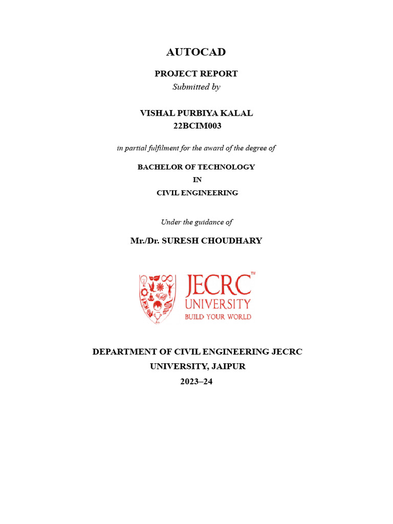 Autocad Report | PDF | Circle | Cartesian Coordinate System
