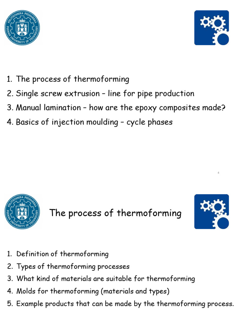 Thermoforming, Extrusion, Lamination, Injection Basics | PDF | Technology & Engineering