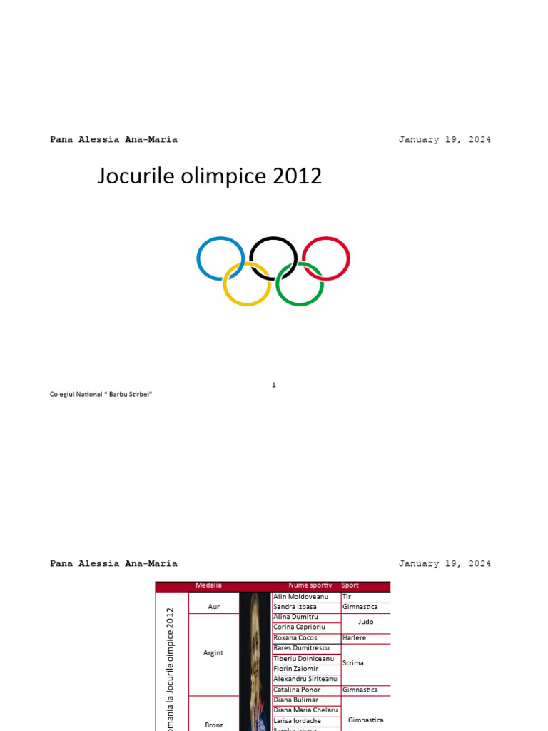 Jocurile Olimpice 2012. | PDF | Summer Olympic Games
