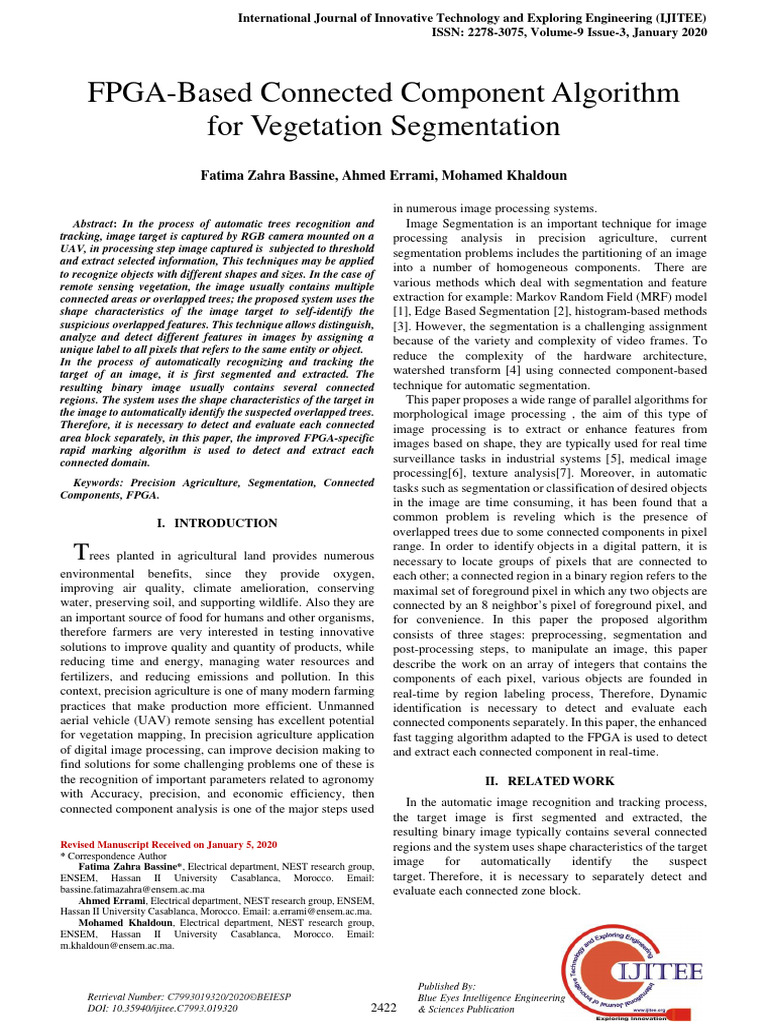 FPGA-Based Connected Component Algorithm | PDF | Image Segmentation | Imaging