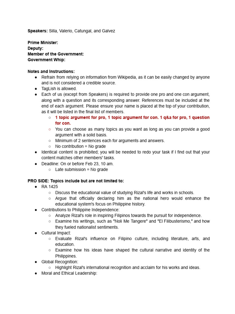 Script For Debate | PDF