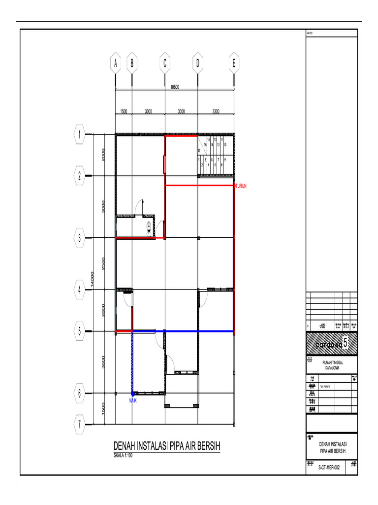 Denah Instalasi Pipa Air Bersih-Catalonia | PDF