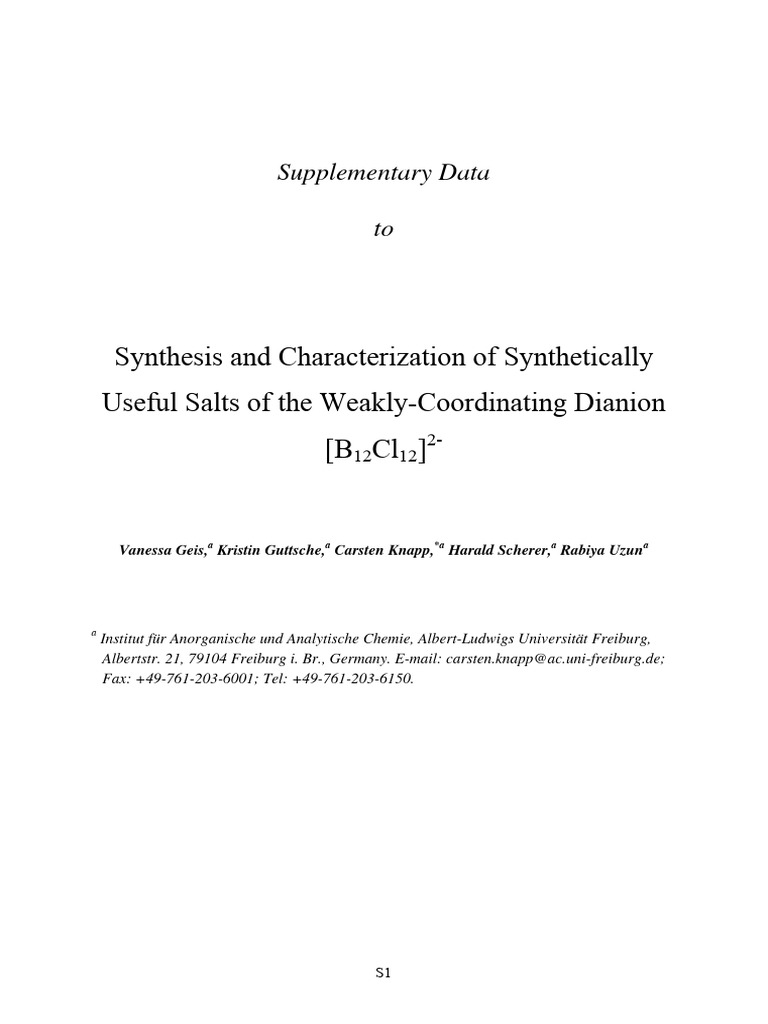 Borane Synthesis and Isolation | PDF | Organic Synthesis | Proton ...