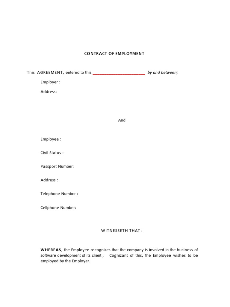 Employment Contract | PDF | Intellectual Property | Patent