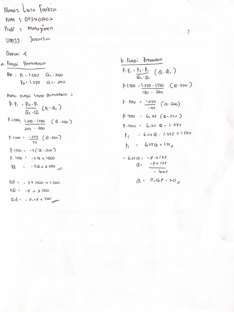 Diskusi 4 Matematika Ekonomi | PDF