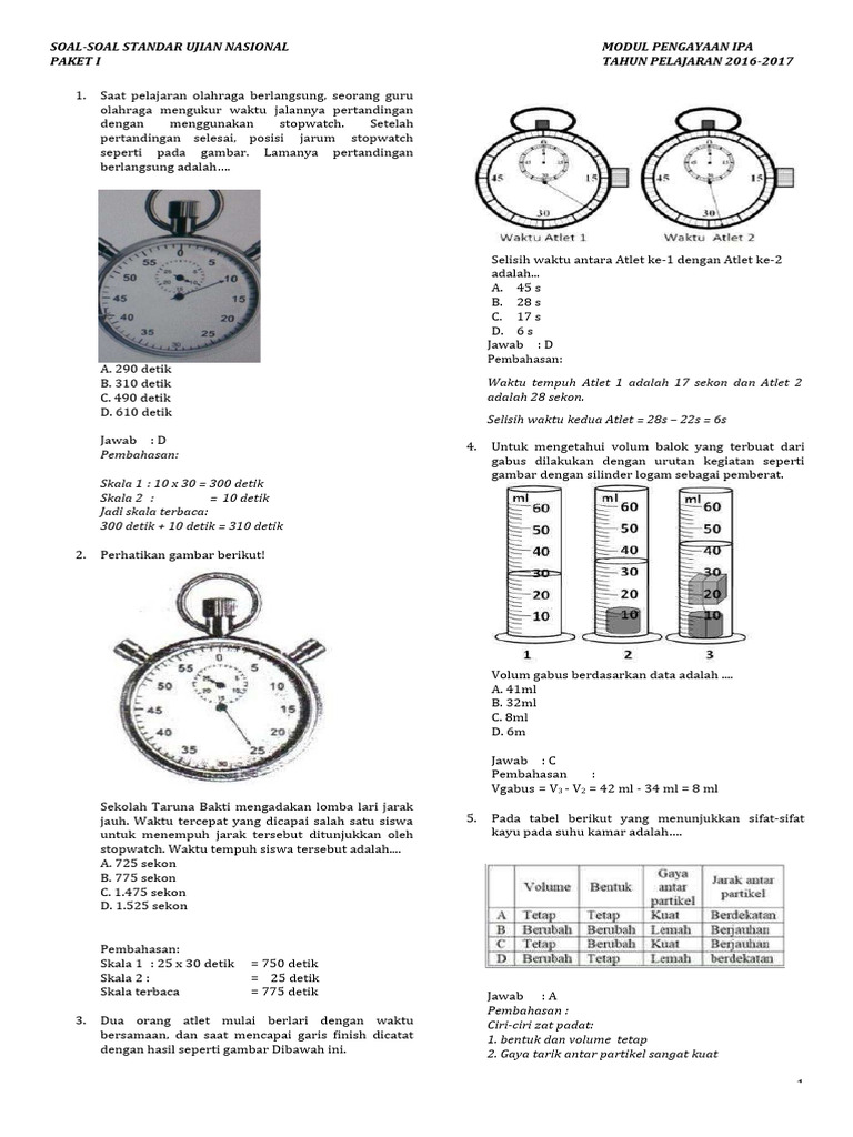 Soal Soal Standar Ujian Nasional | PDF