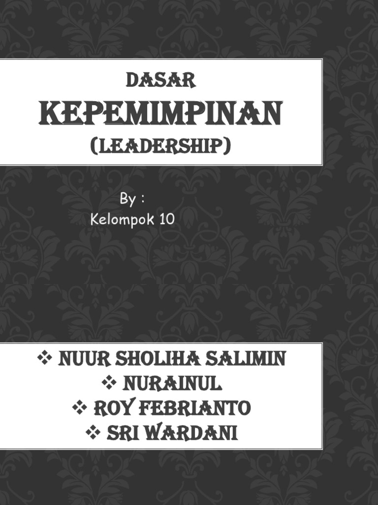Kepemimpinan k10 | PDF