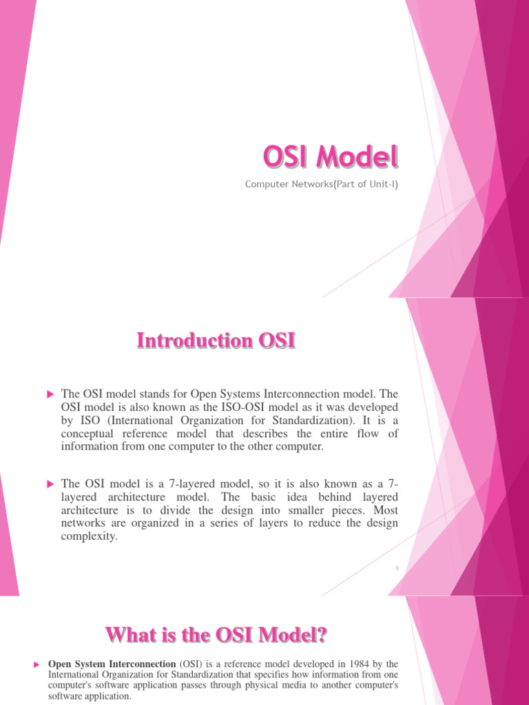 Computer Networks Unit - 1 OSI Reference Model | Download Free PDF ...