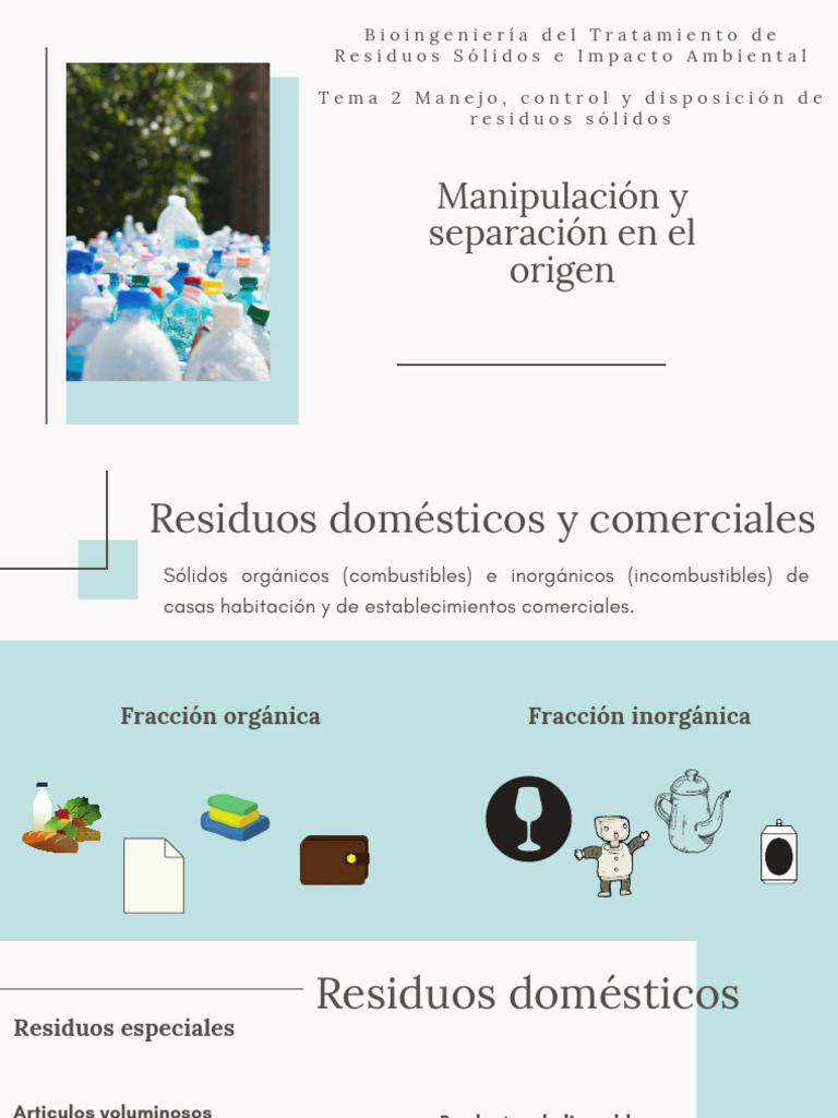 Manejo, Control y Disposición de Residuos Sólidos | Descargar gratis PDF | Residuos | Residuos ...