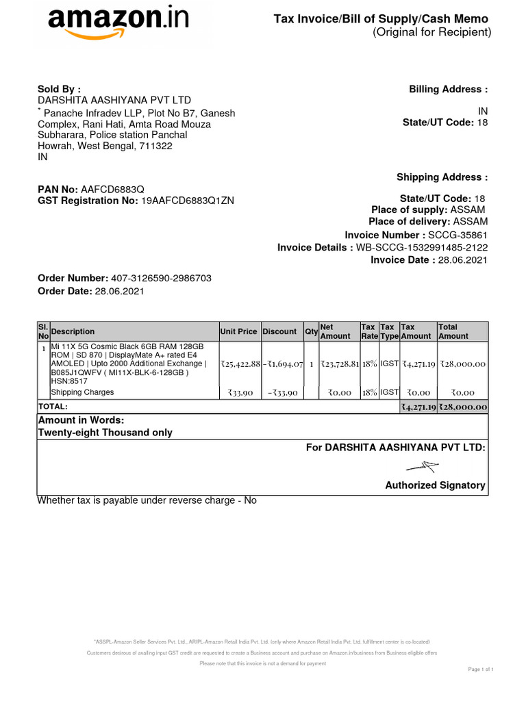 Invoice 11 | PDF | Invoice | Payments
