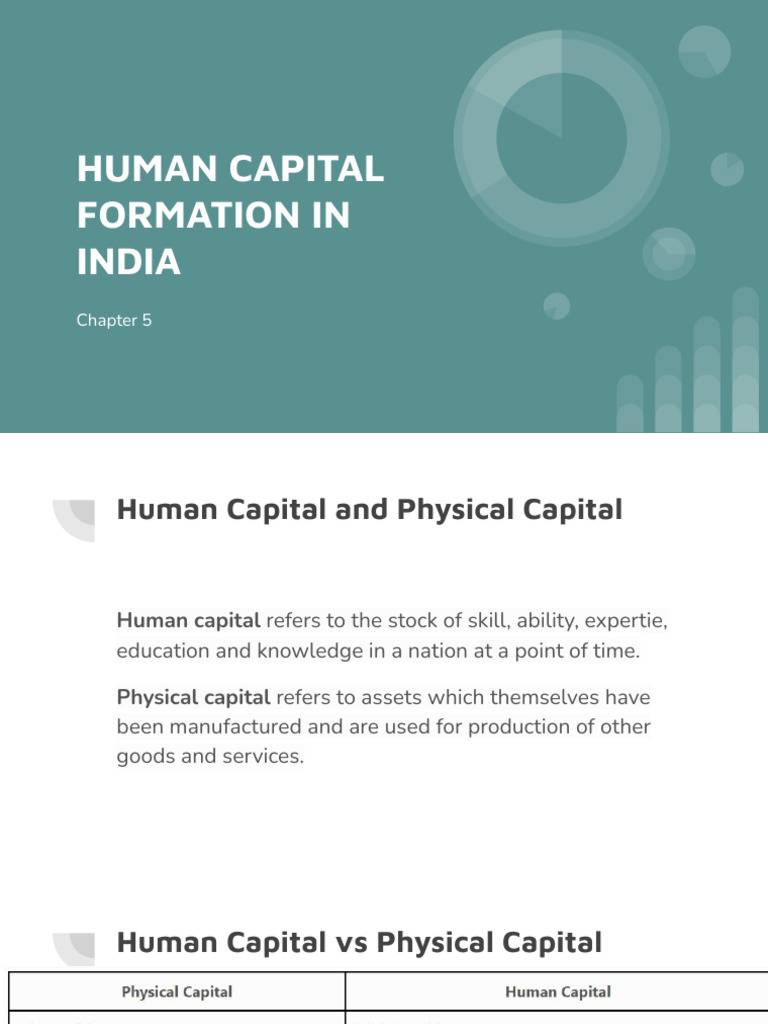 Human Capital Formation in India | PDF | Human Capital | Economic Growth
