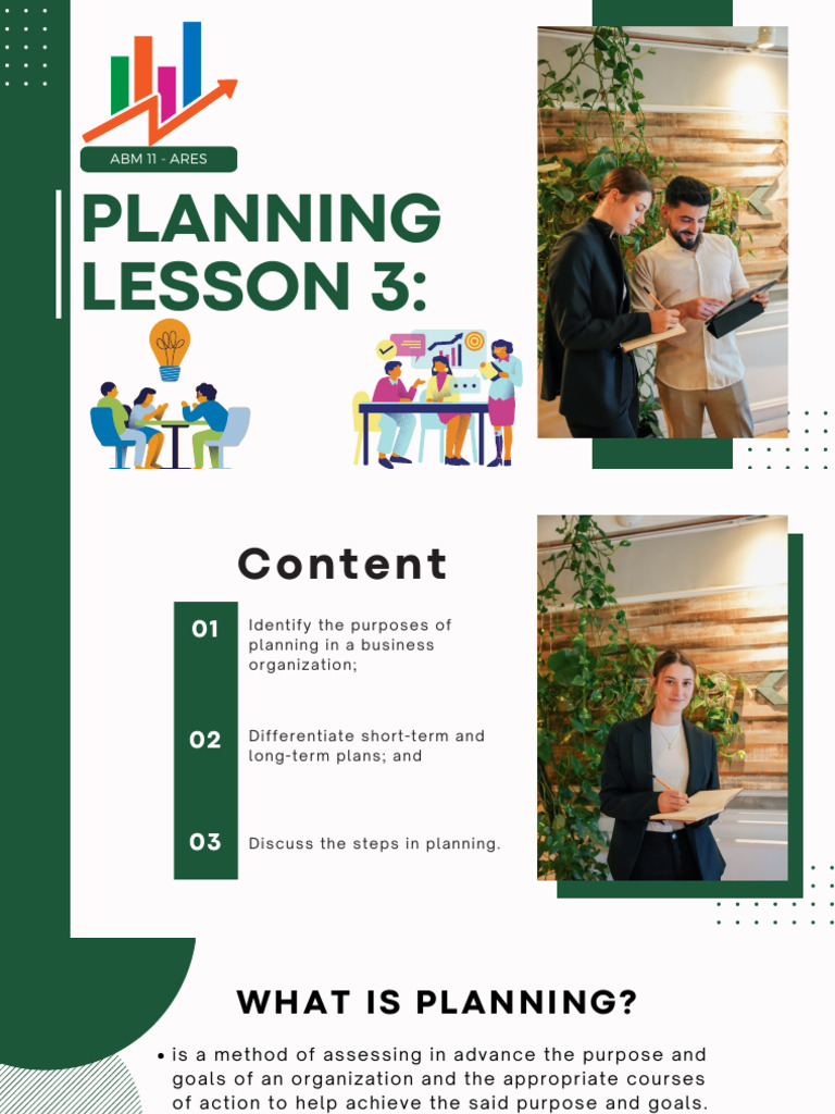 Group 5 Lesson 3 Planning | PDF | Goal | Planning