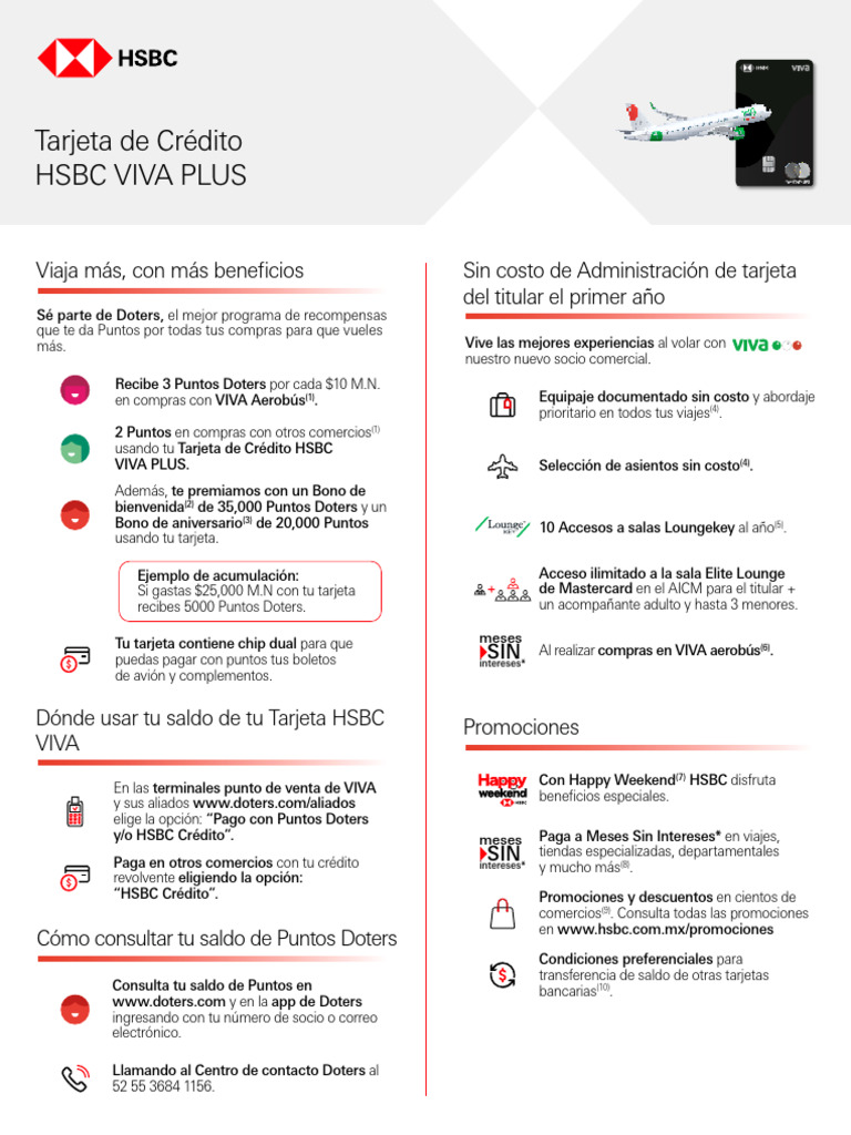 Folleto D Viva Plus | PDF | Tarjeta de crédito | Bancos