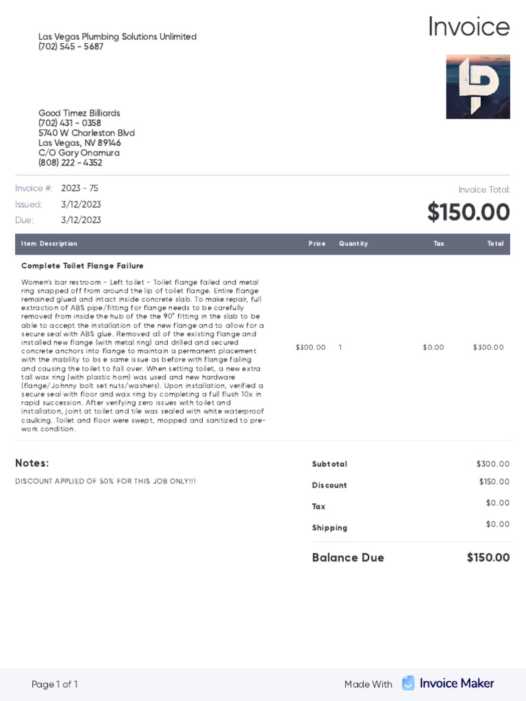 Invoice | Download Free PDF | Toilet | Plumbing