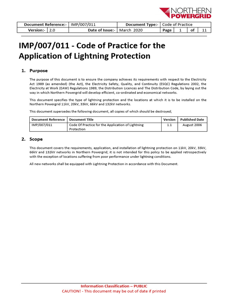 Code of Practice For The LIGHTRNING PROTECTION | PDF | Electrical ...
