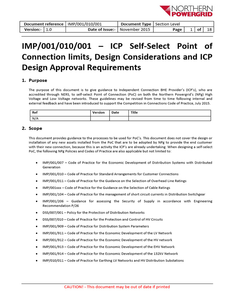 ICP Self-Select PoC Design Considerations and ICP Design Approval ...