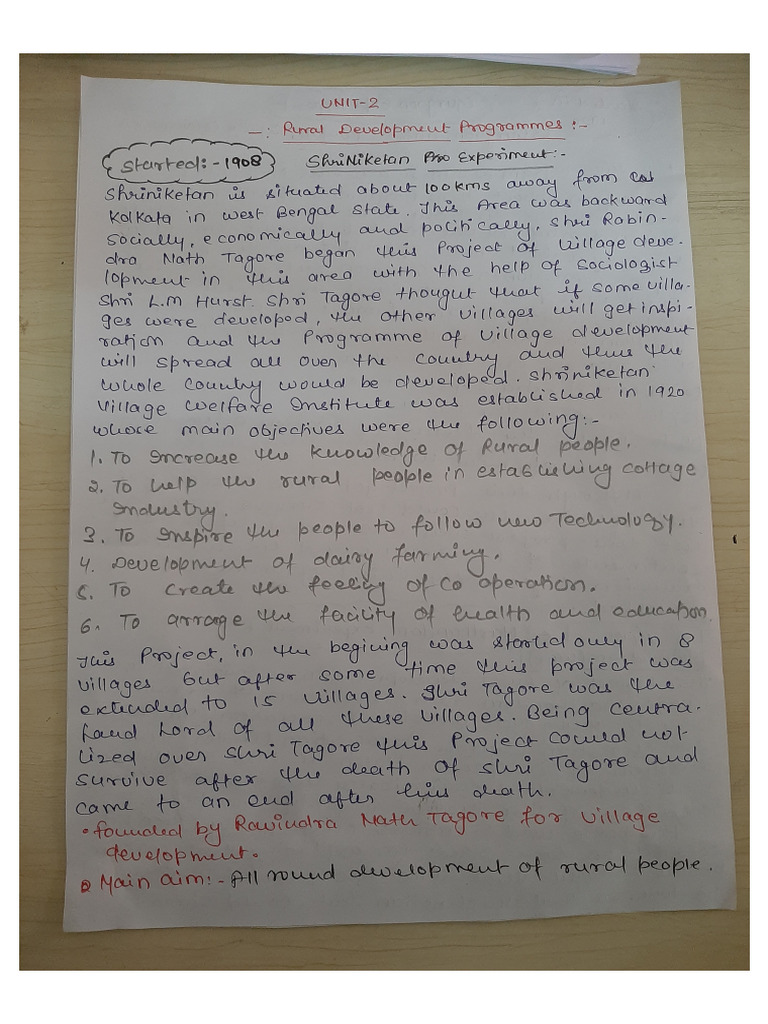 Unit 2 rural development | PDF